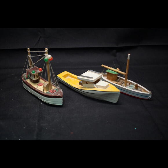 Other | Vintage Nanco Handcrafted Wooden Boat Models Set Unique ...